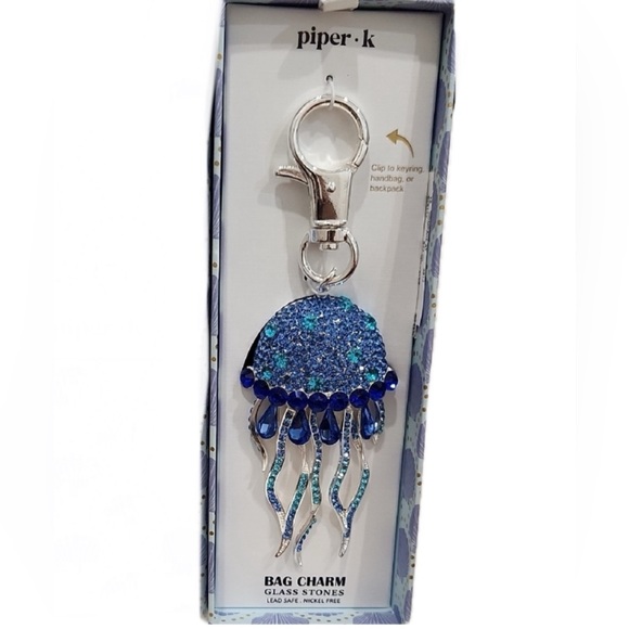 Piper K | Accessories | Nwt Piper K Viral Blue Rhinestone Jellyfish Bag ...